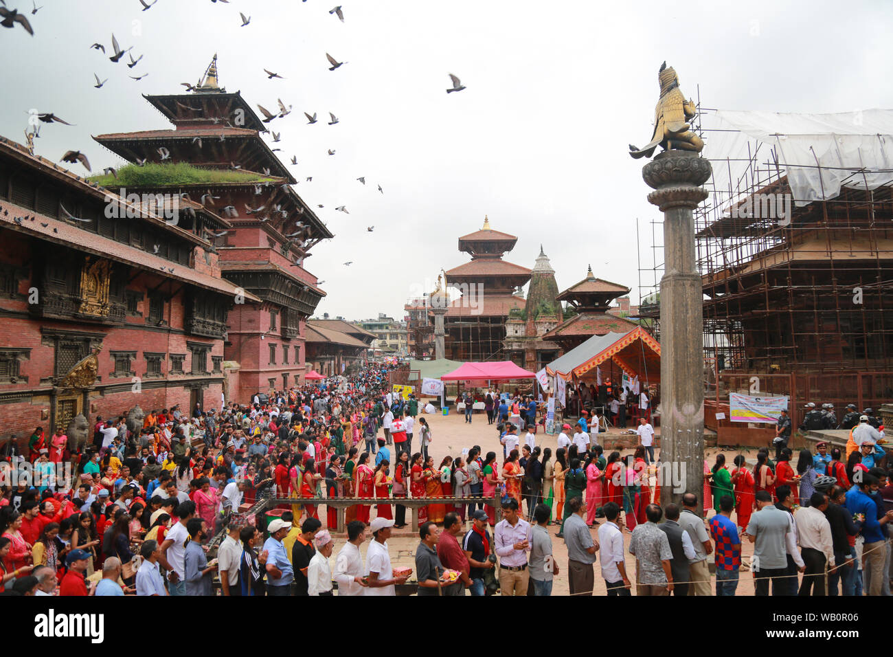 Kathmandu, Nepal. 23 Aug, 2019.Nepalese Hindu devotees celebrate ...