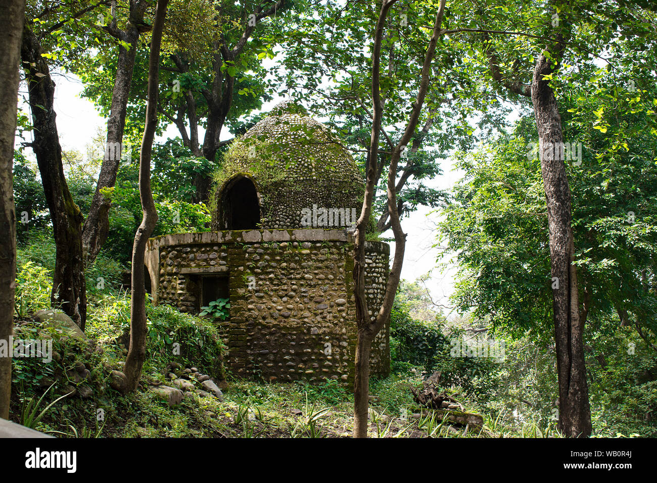 Beatles Ashram Rishikesh-Stone Architecture of old isolated chambers ...
