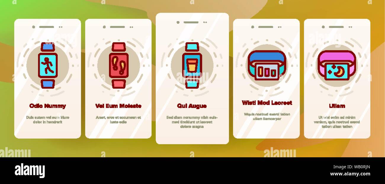 Watch Tracker Onboarding Vector Stock Vector Image & Art - Alamy