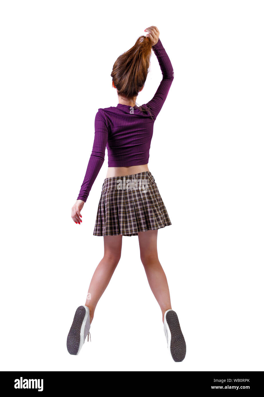 Ballerina dancing back view isolated hi-res stock photography and ...