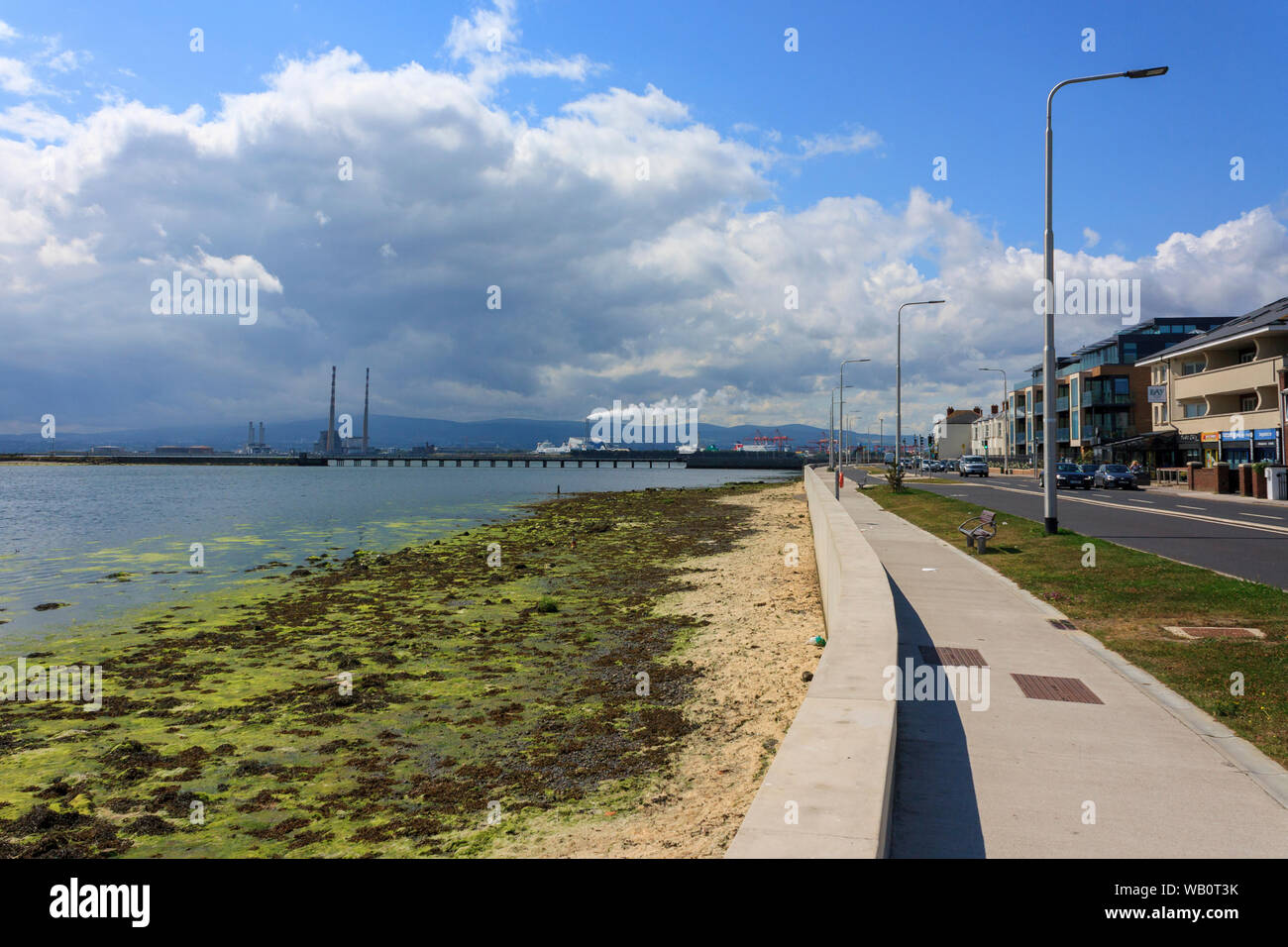 Coastal walk by Dublin Bay on the Clontarf Road, Clontarf, County ...