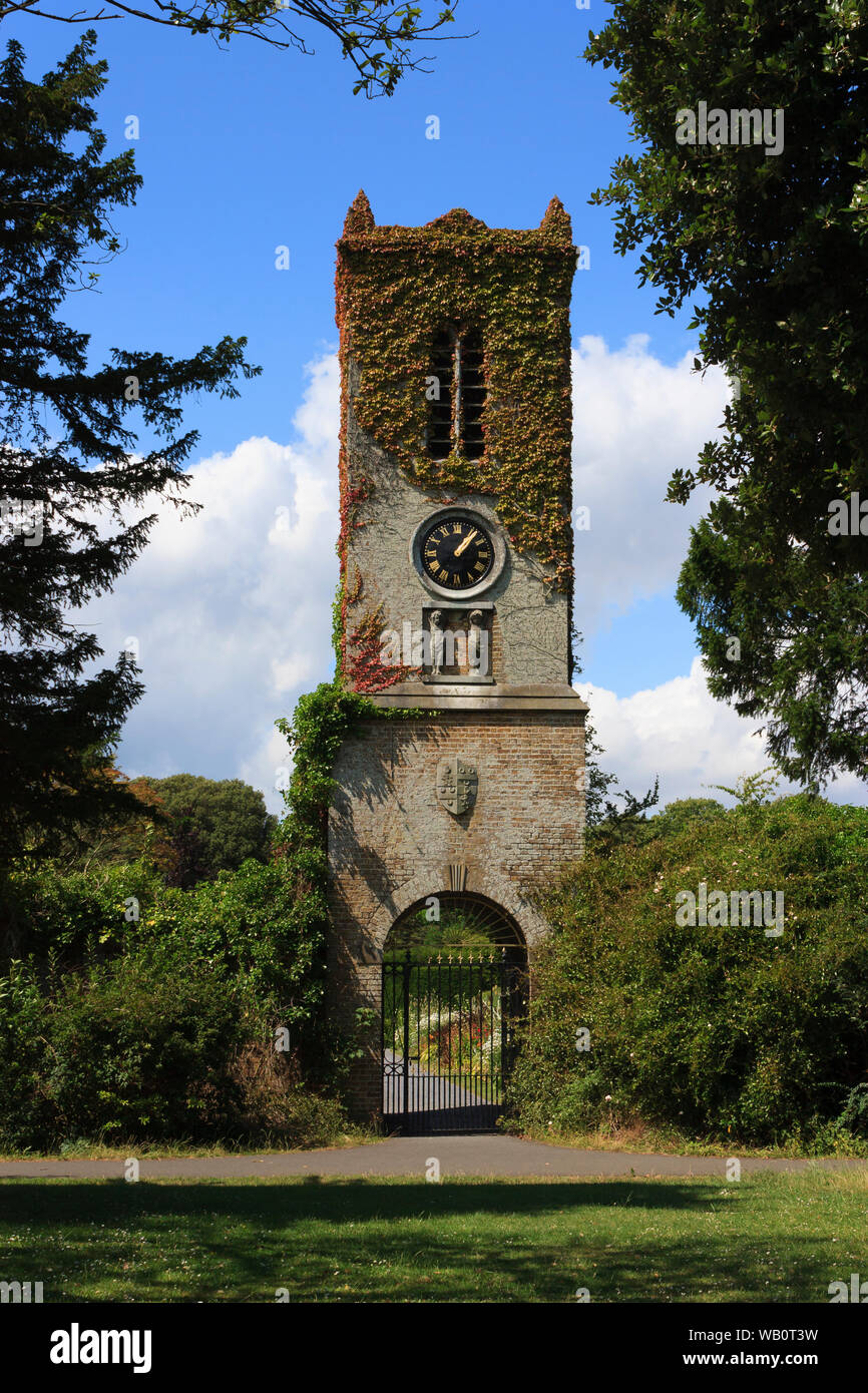 The clock tower (c. 1850) in St Anne's Park, Clontarf, Dublin, Ireland ...