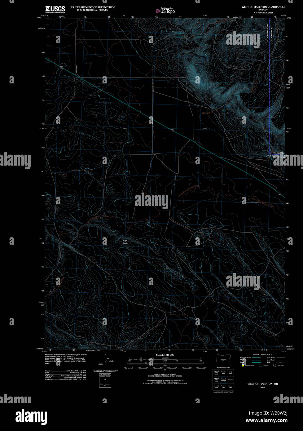 Map of hampton oregon hi-res stock photography and images - Alamy