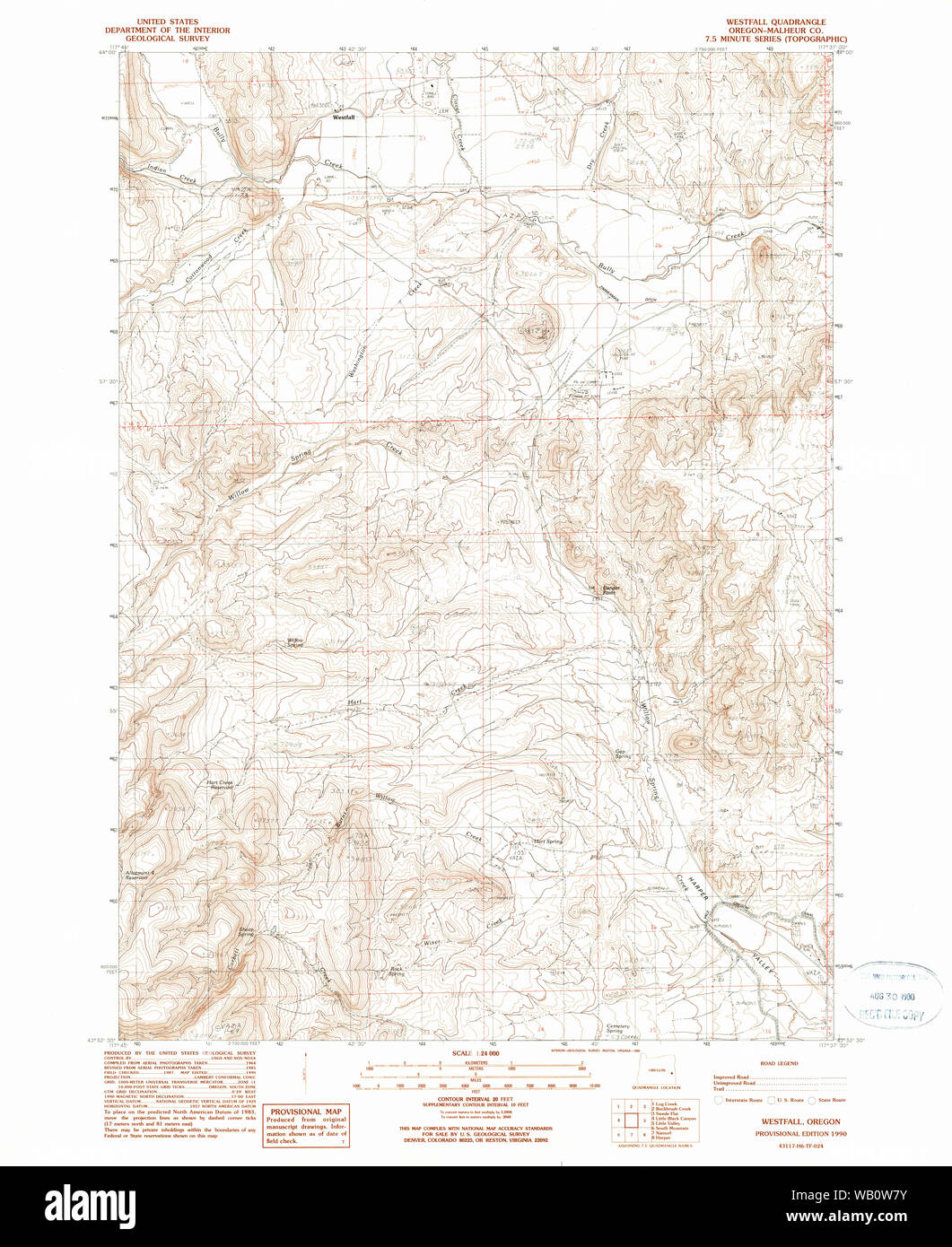 Map of westfall oregon hi-res stock photography and images - Alamy