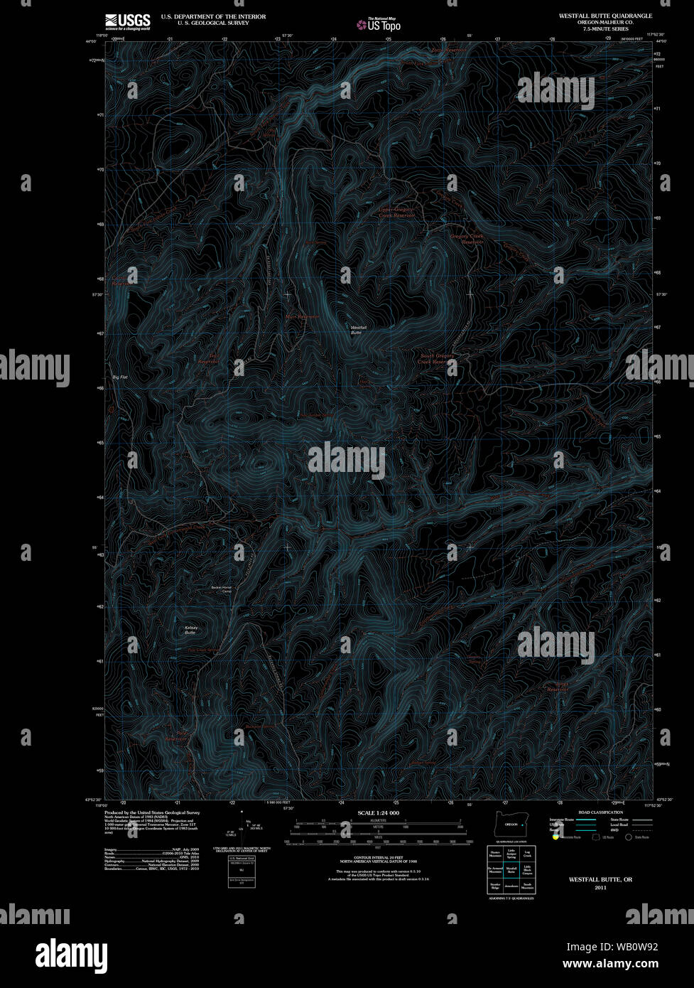 Map of westfall oregon hi-res stock photography and images - Alamy