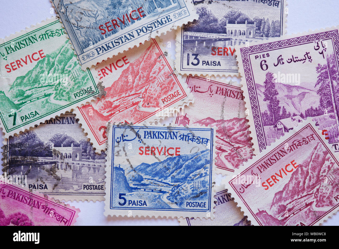 Pakistan Postage Stamp - Various Stock Photo - Alamy