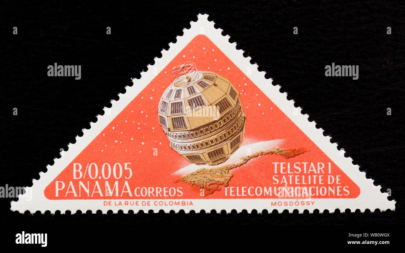 Panama Postage Stamp - Space Conquest Stock Photo - Alamy