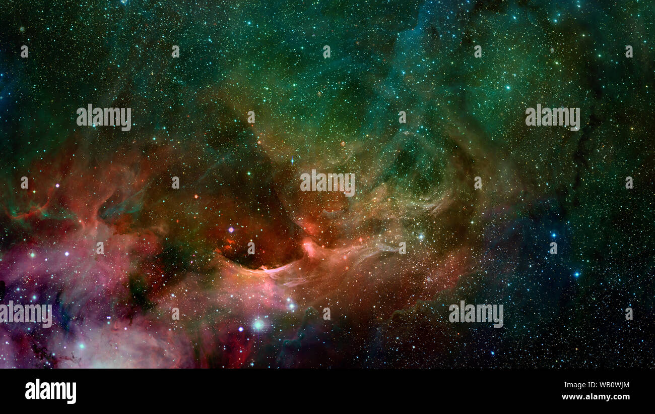 Infinite space background with nebulas and stars. This image elements ...