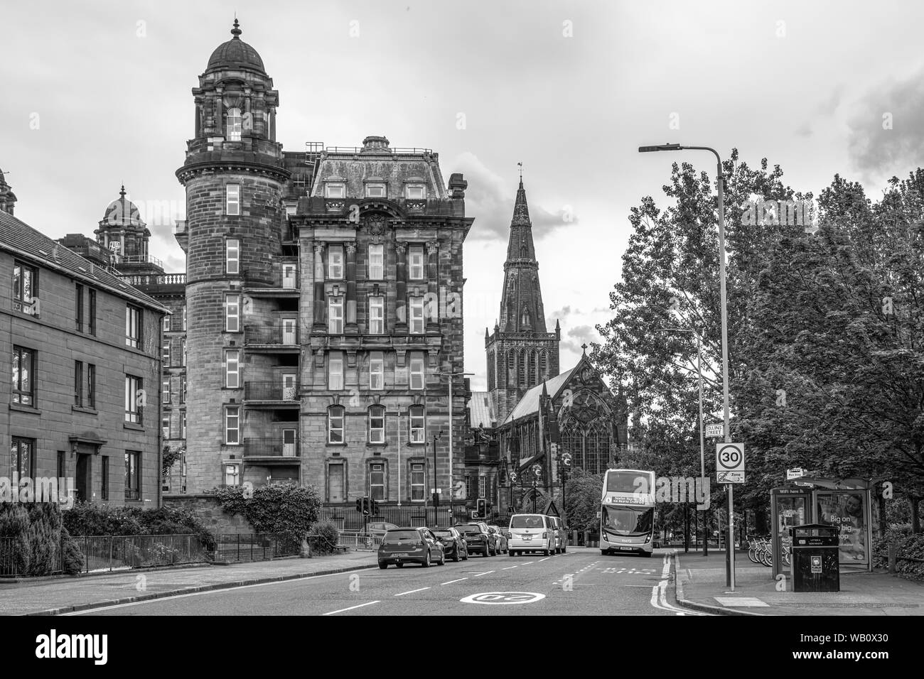 Glasgow, Scotland, UK - June 22, 2019: Impressive Glasgow architecture ...