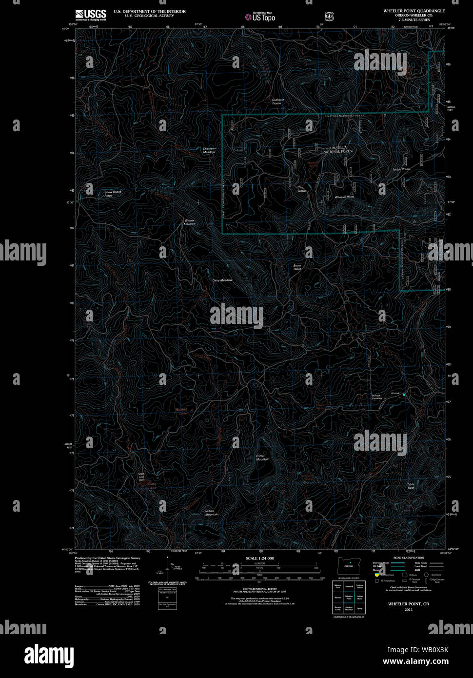 Map of wheeler oregon hi-res stock photography and images - Alamy