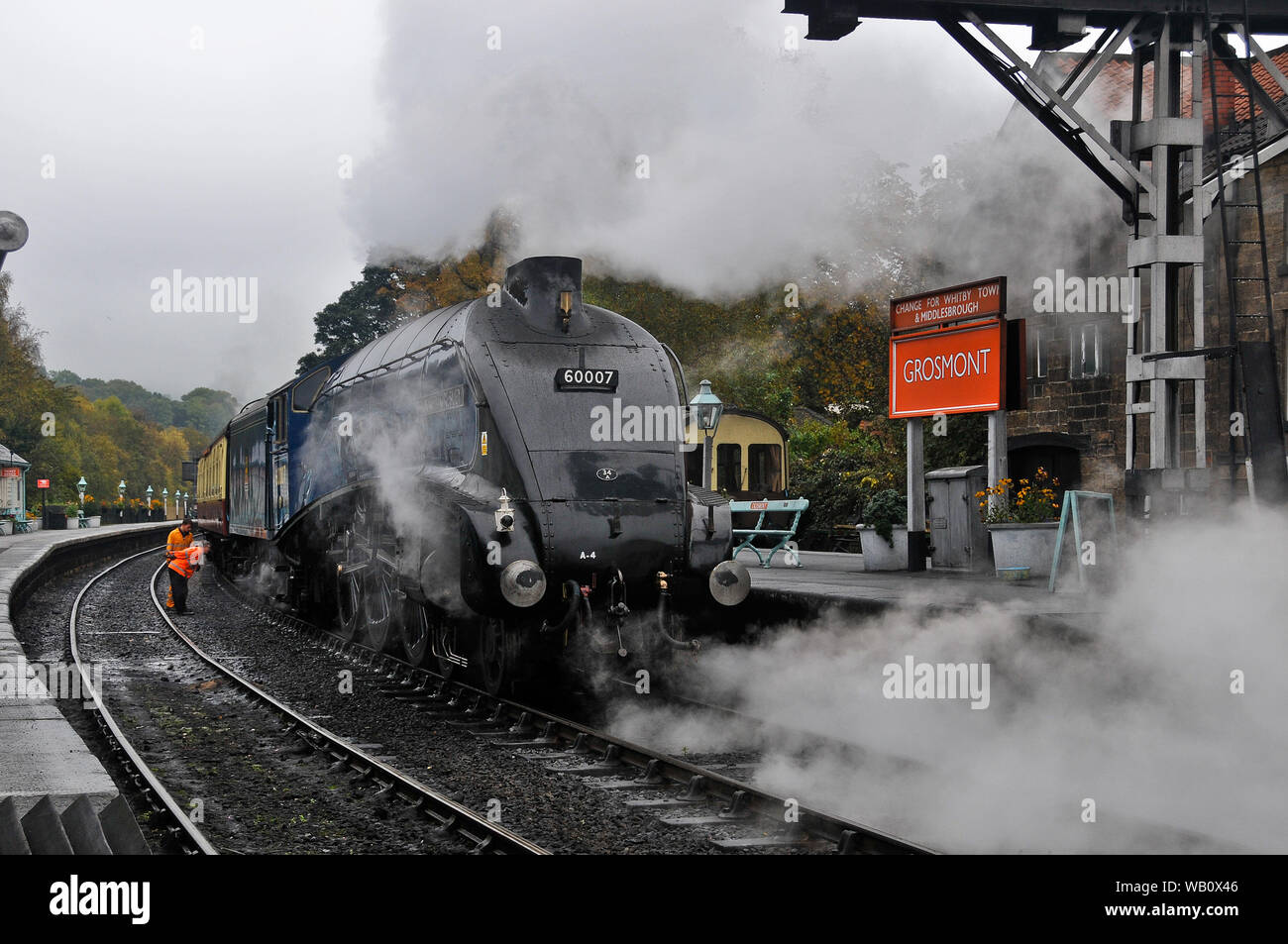 Image of the North Yorkshire Railway at Grosmont, North Yorkshire, UK ...