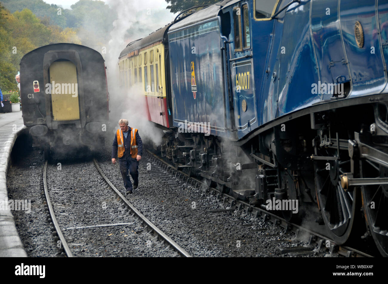 Image of the North Yorkshire Railway at Grosmont, North Yorkshire, UK ...