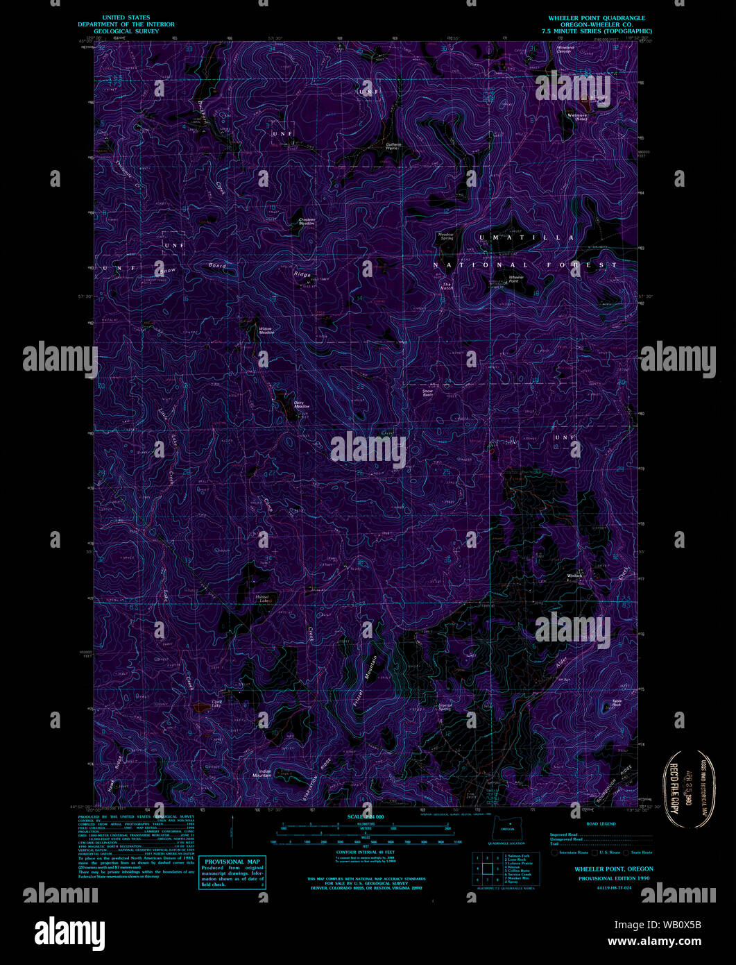 Wheeler oregon map hi-res stock photography and images - Alamy