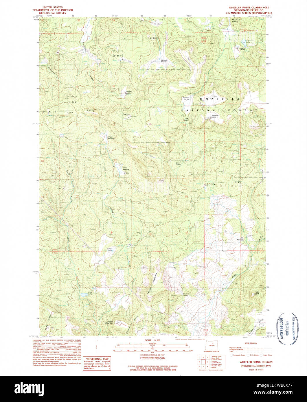 Wheeler oregon map hi-res stock photography and images - Alamy