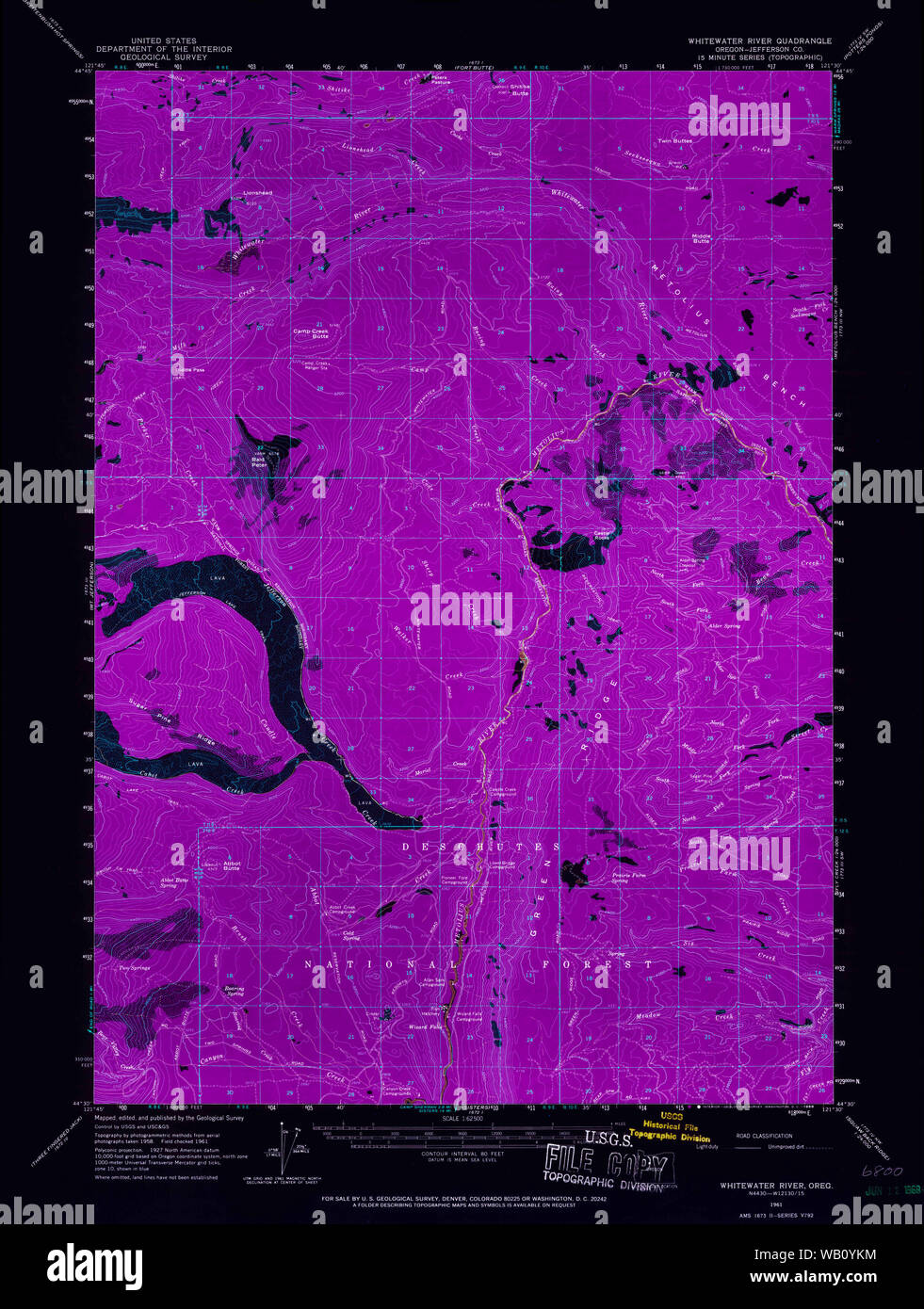 Map of whitewater hi-res stock photography and images - Alamy