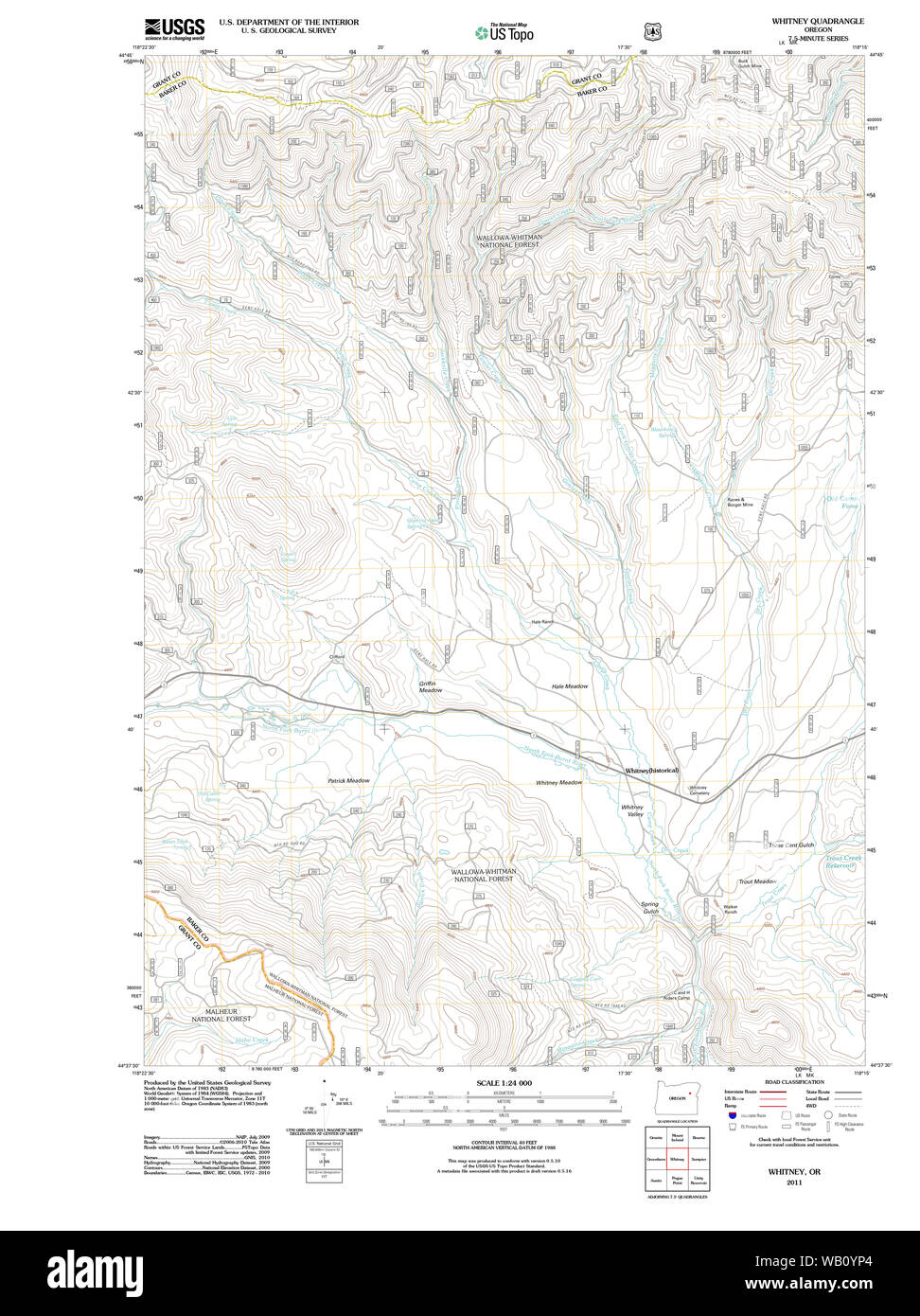 Map of whitney hi-res stock photography and images - Alamy