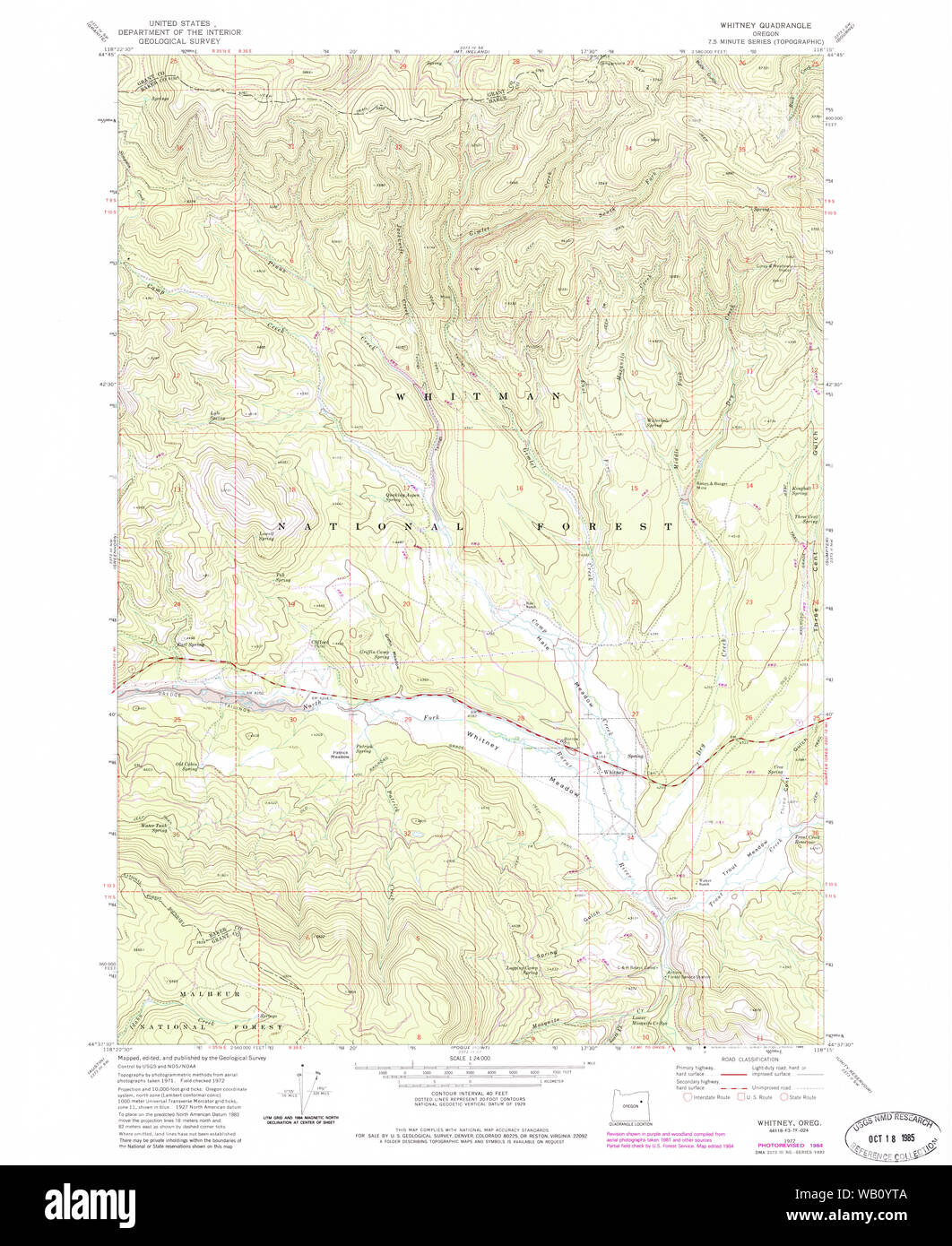 Map of whitney hi-res stock photography and images - Alamy