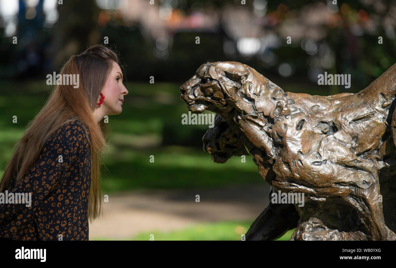 Dylan lewis cheetah sculpture hi-res stock photography and images - Alamy