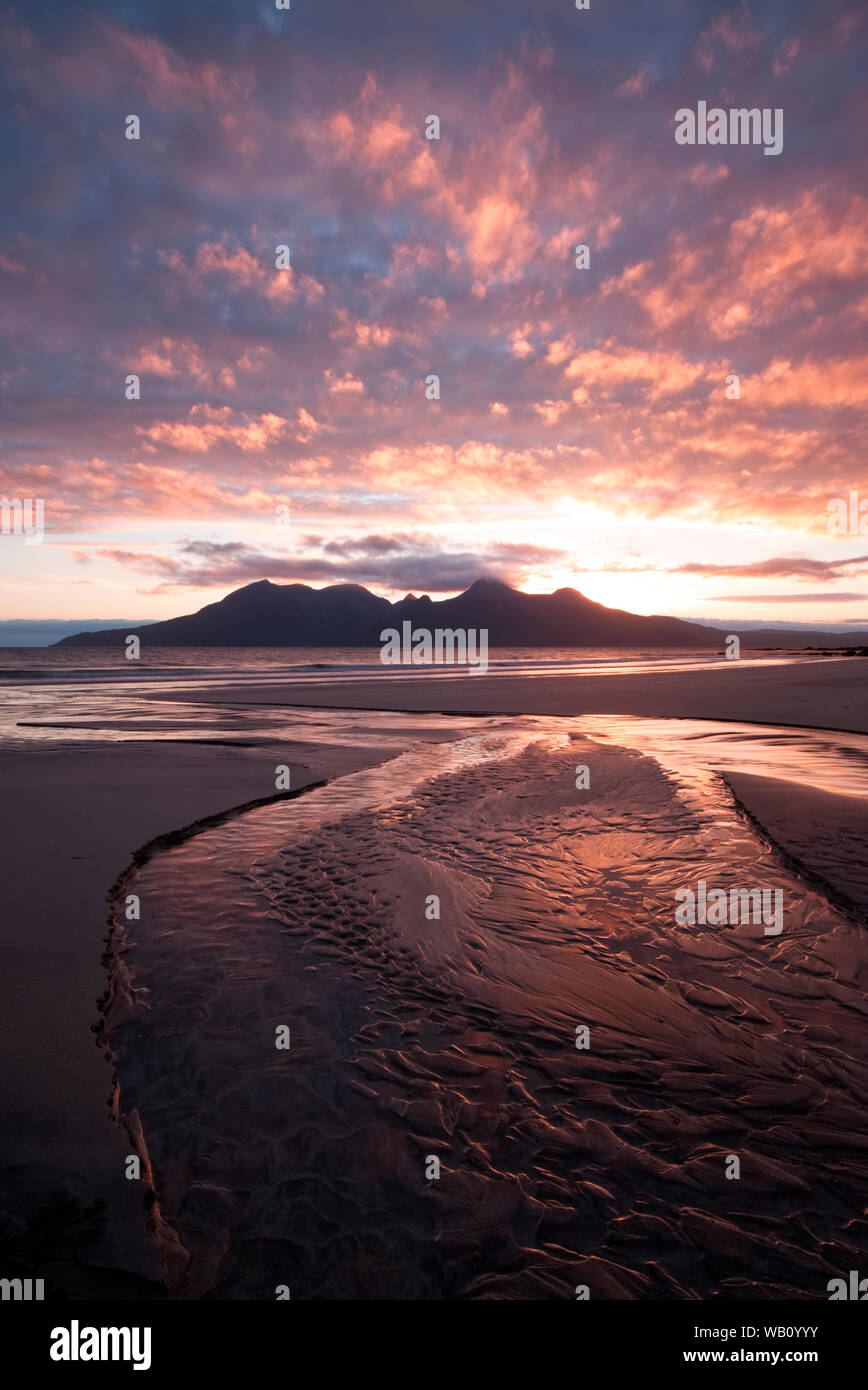 Summer sunset at Laig Beach, Isle of Eigg Stock Photo - Alamy