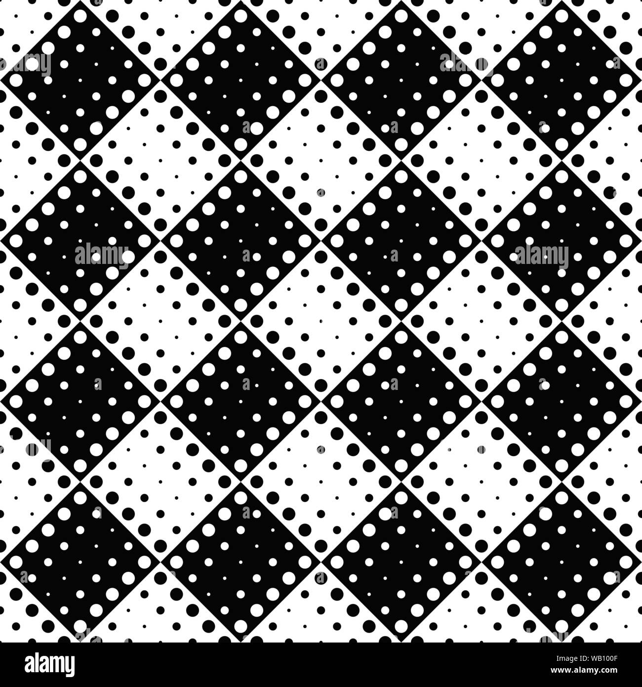 Seamless circle pattern background - black and white abstract vector illustration from circles ...