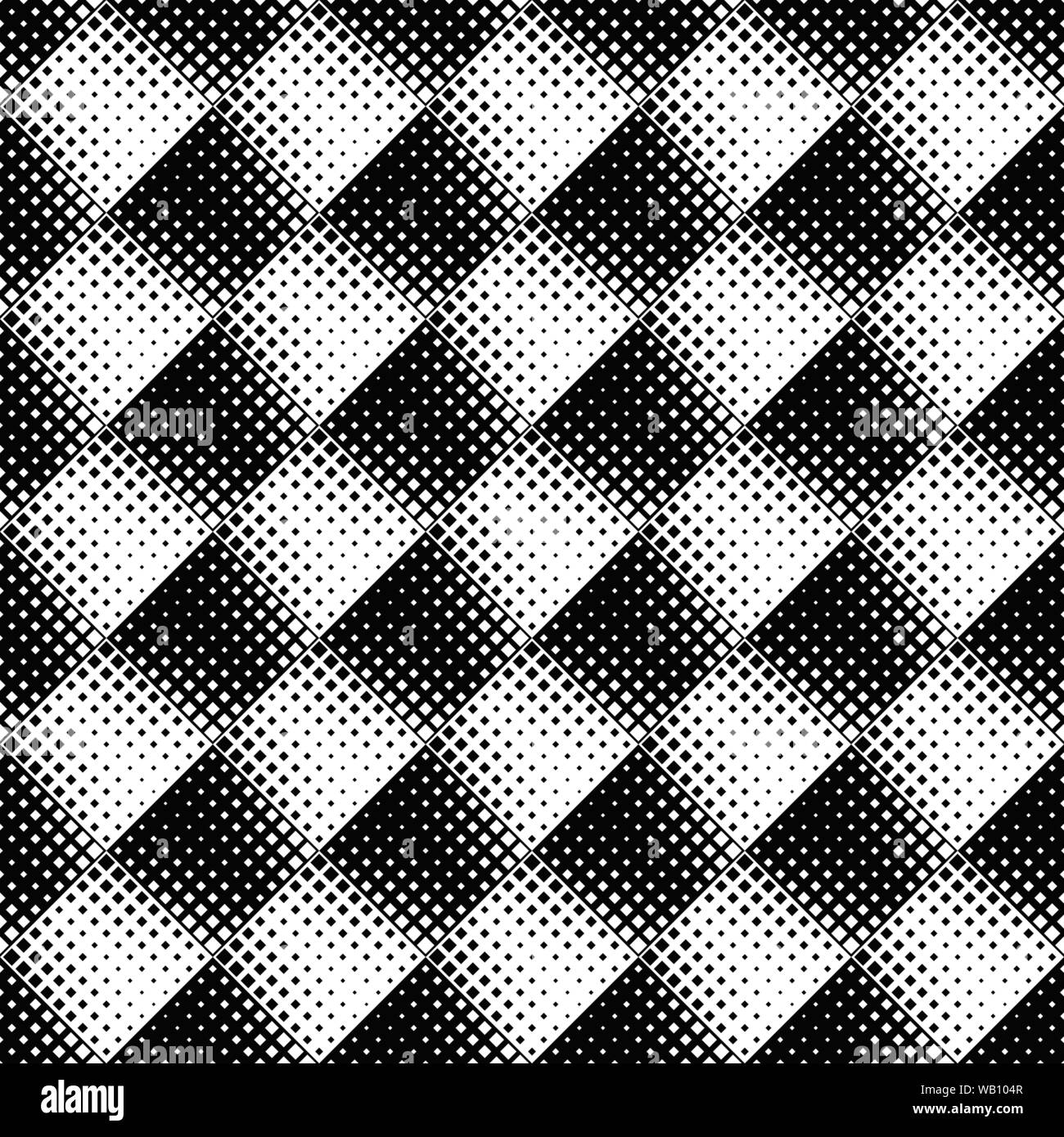 Seamless geometrical monochrome square pattern background - black and white abstract vector ...