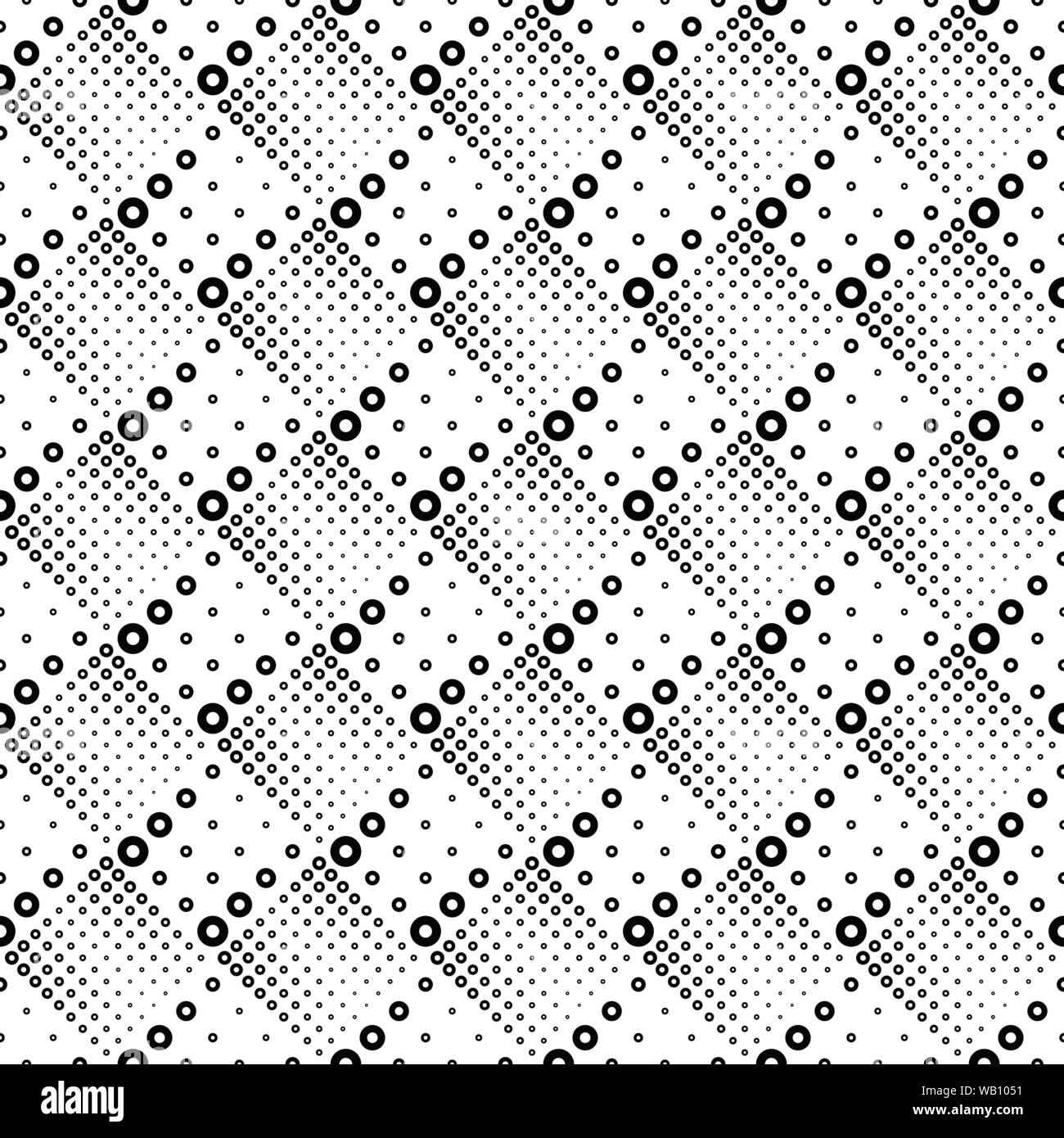 Seamless Geometrical Abstract Circle Pattern Background Black And White Vector Design From