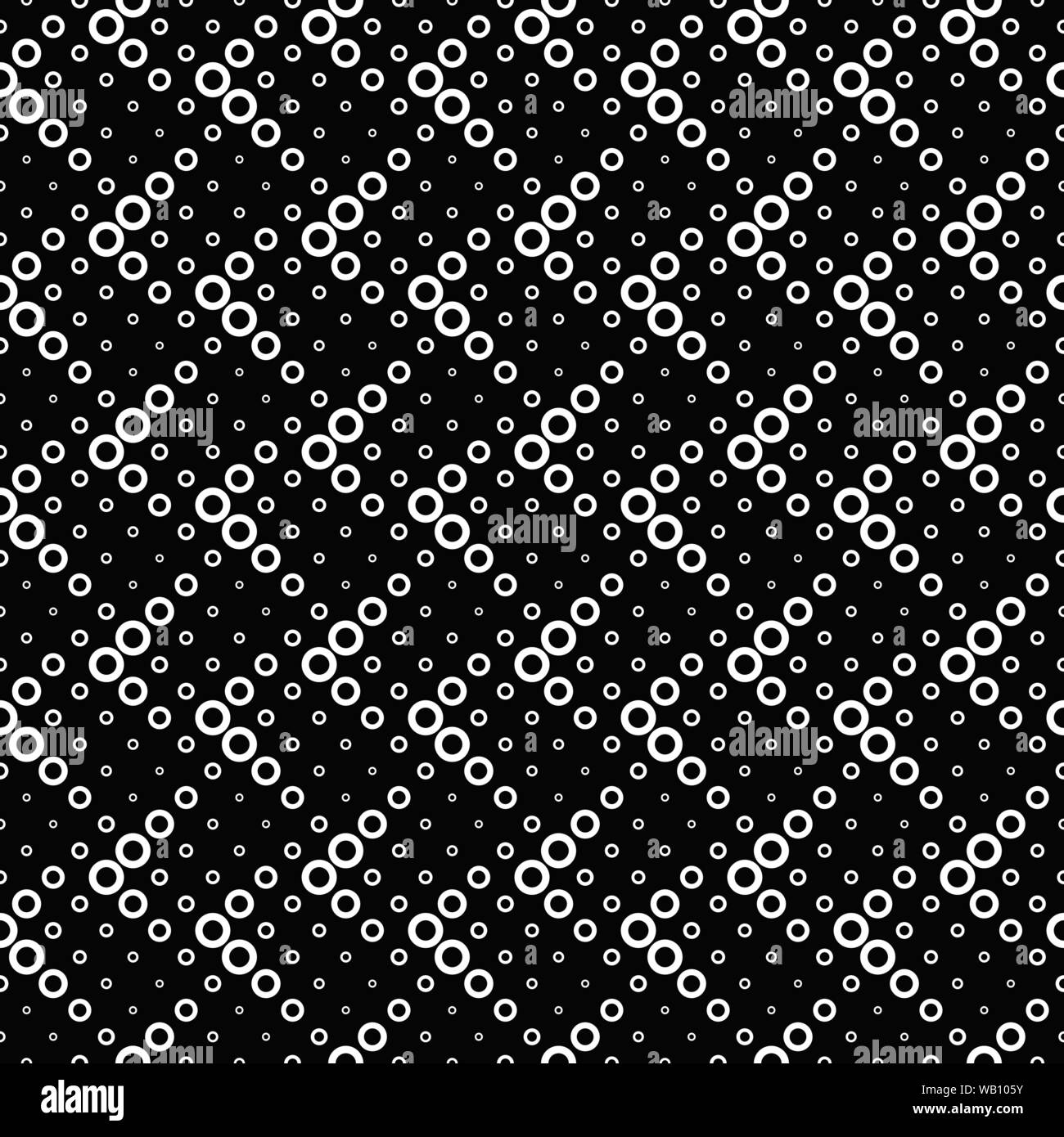 Seamless Black And White Geometrical Ring Pattern Background Design
