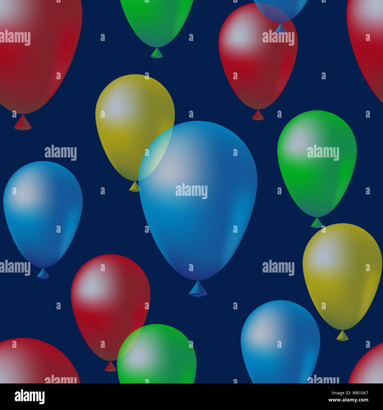 Seamless pattern background with balloons, colorful illustration ...