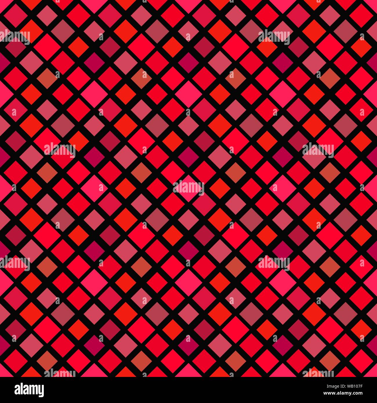 Seamless geometrical diagonal square pattern background - red vector graphic from squares Stock ...