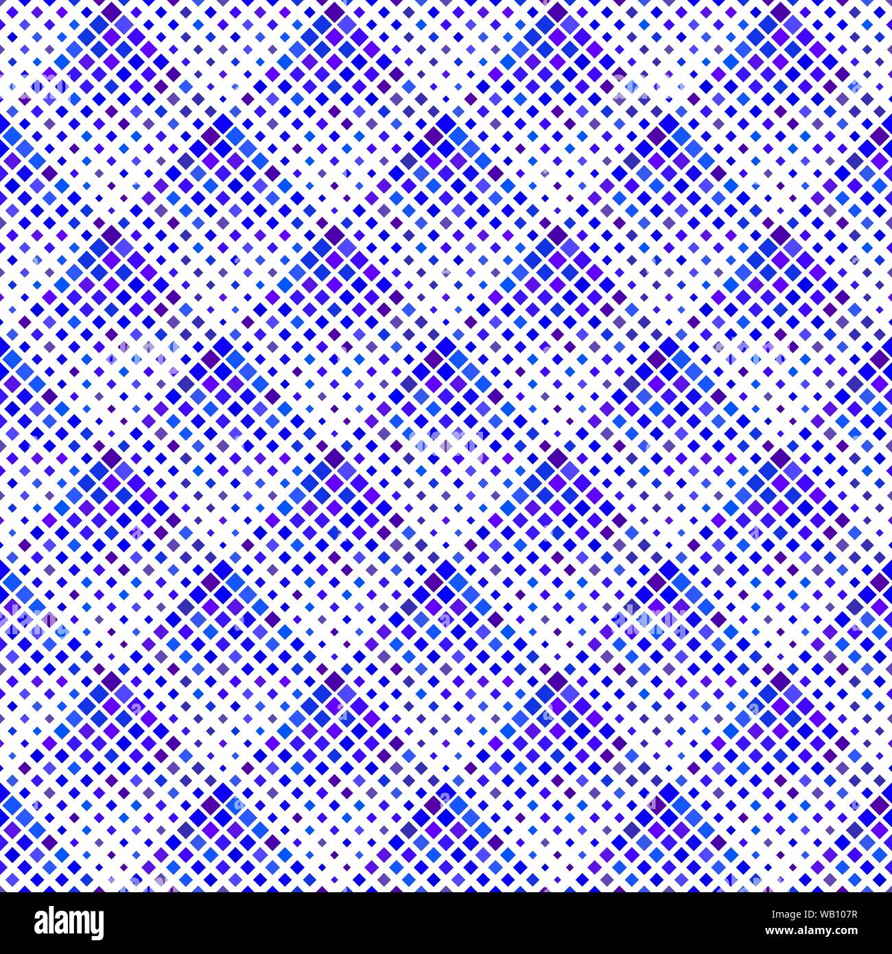 Blue seamless diagonal square pattern background - abstract vector design from squares Stock ...
