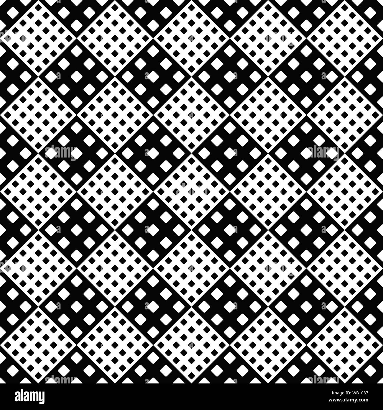 Black and white seamless square pattern background - abstract vector ...