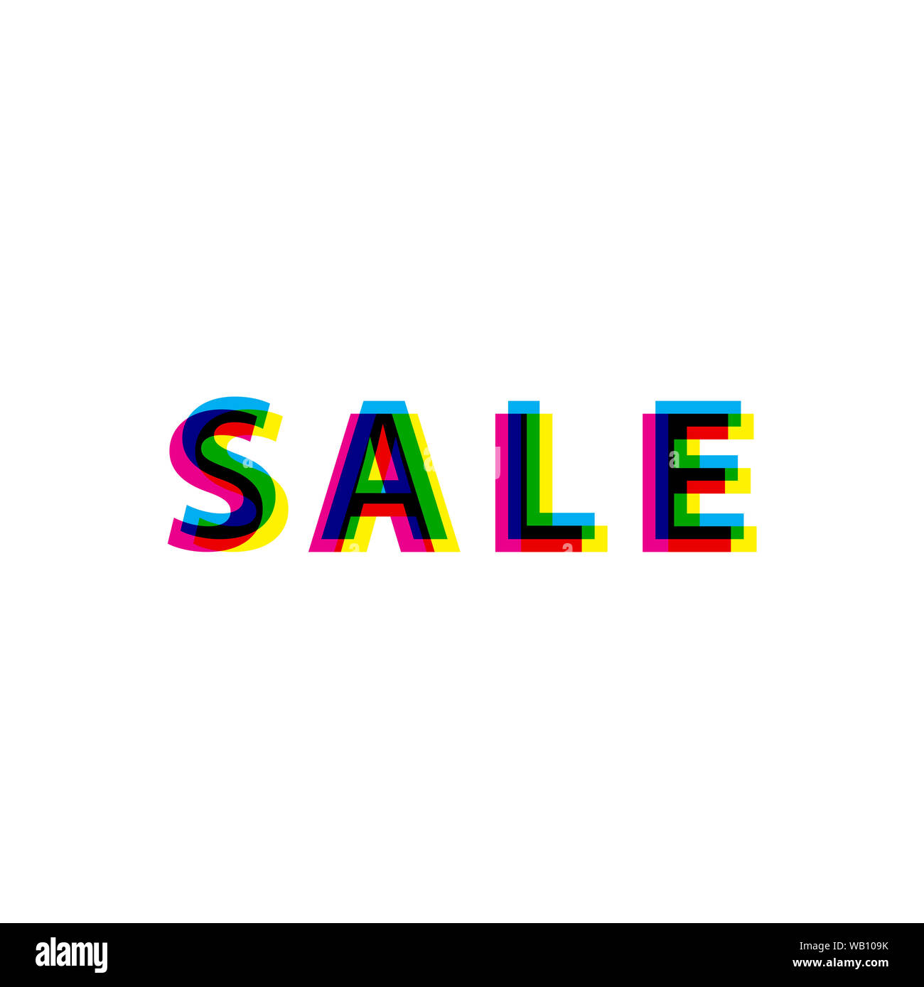 Word sale center isolated illustration. Sale discount phrase font ...