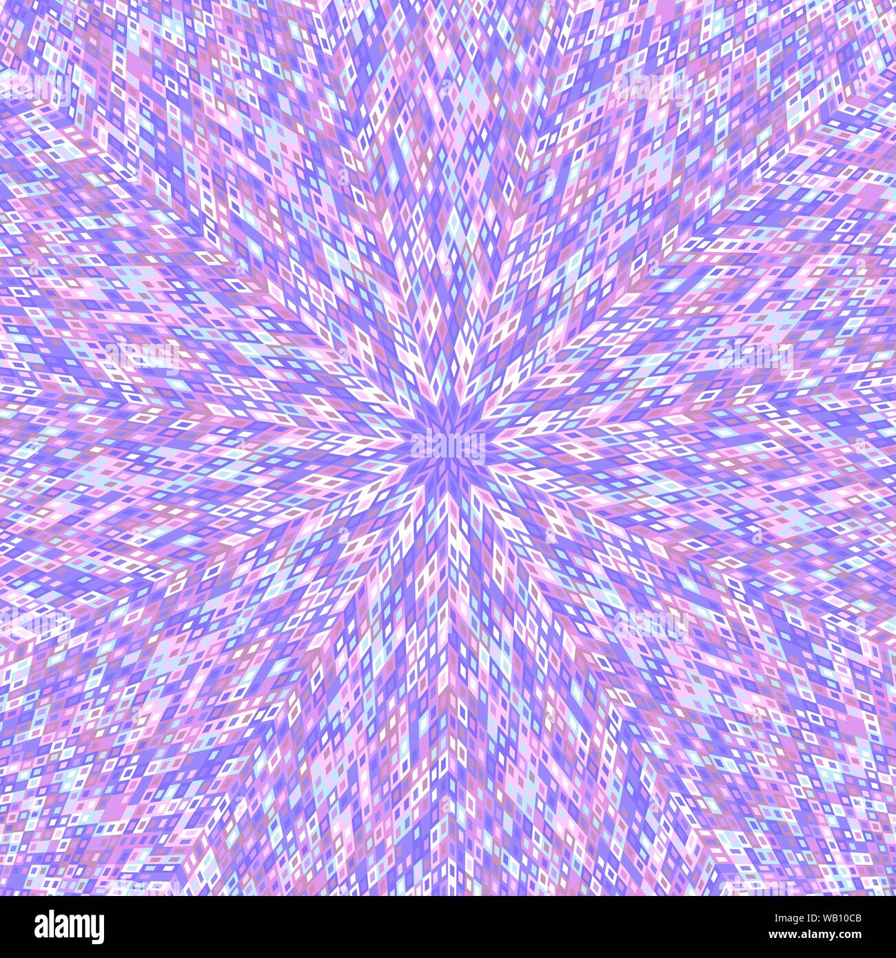 Dynamic geometrical hypnotic round pattern mosaic background - circular colorful psychedelic ...