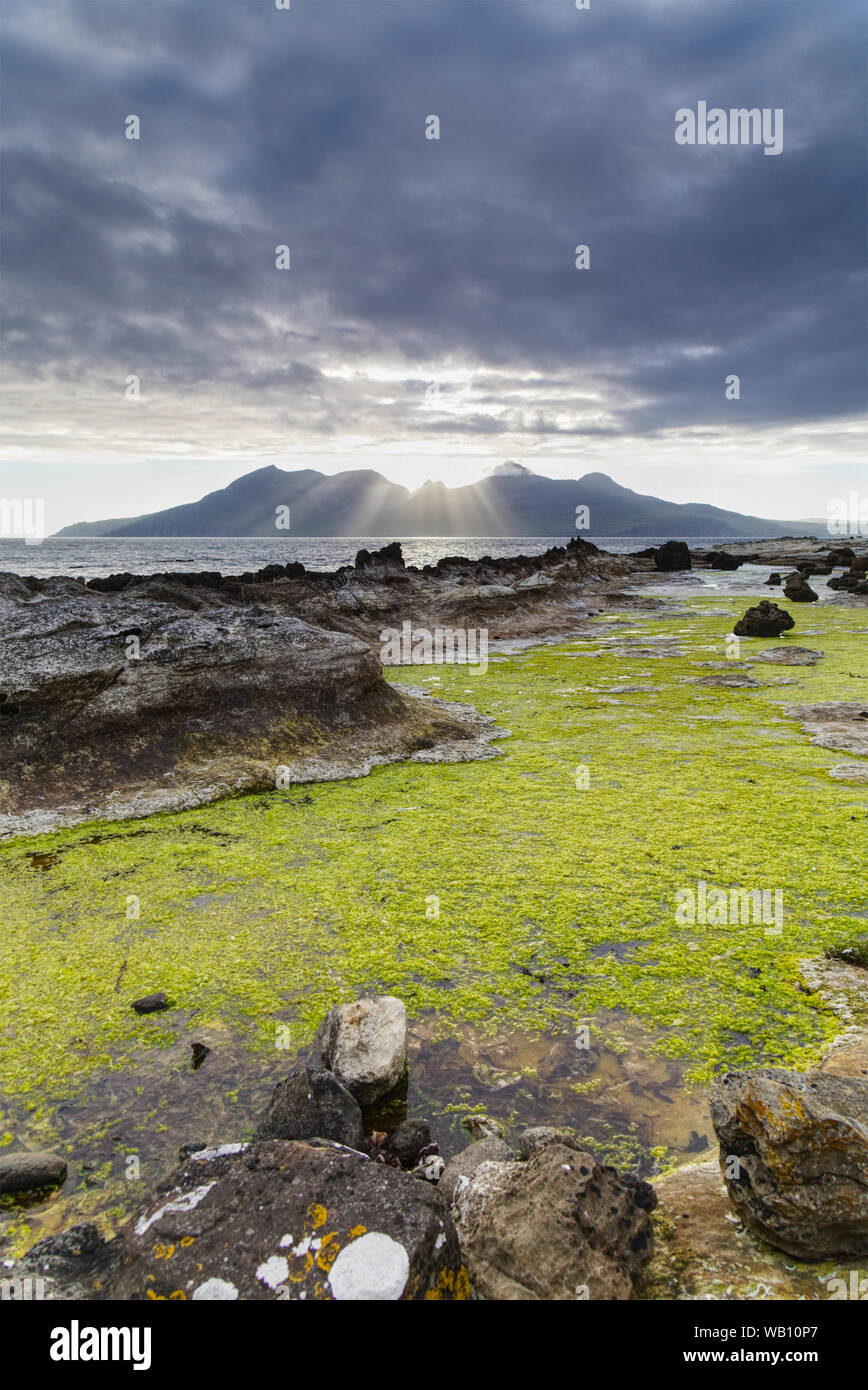 Summer sunset at Laig Bay, Isle of Eigg Stock Photo - Alamy
