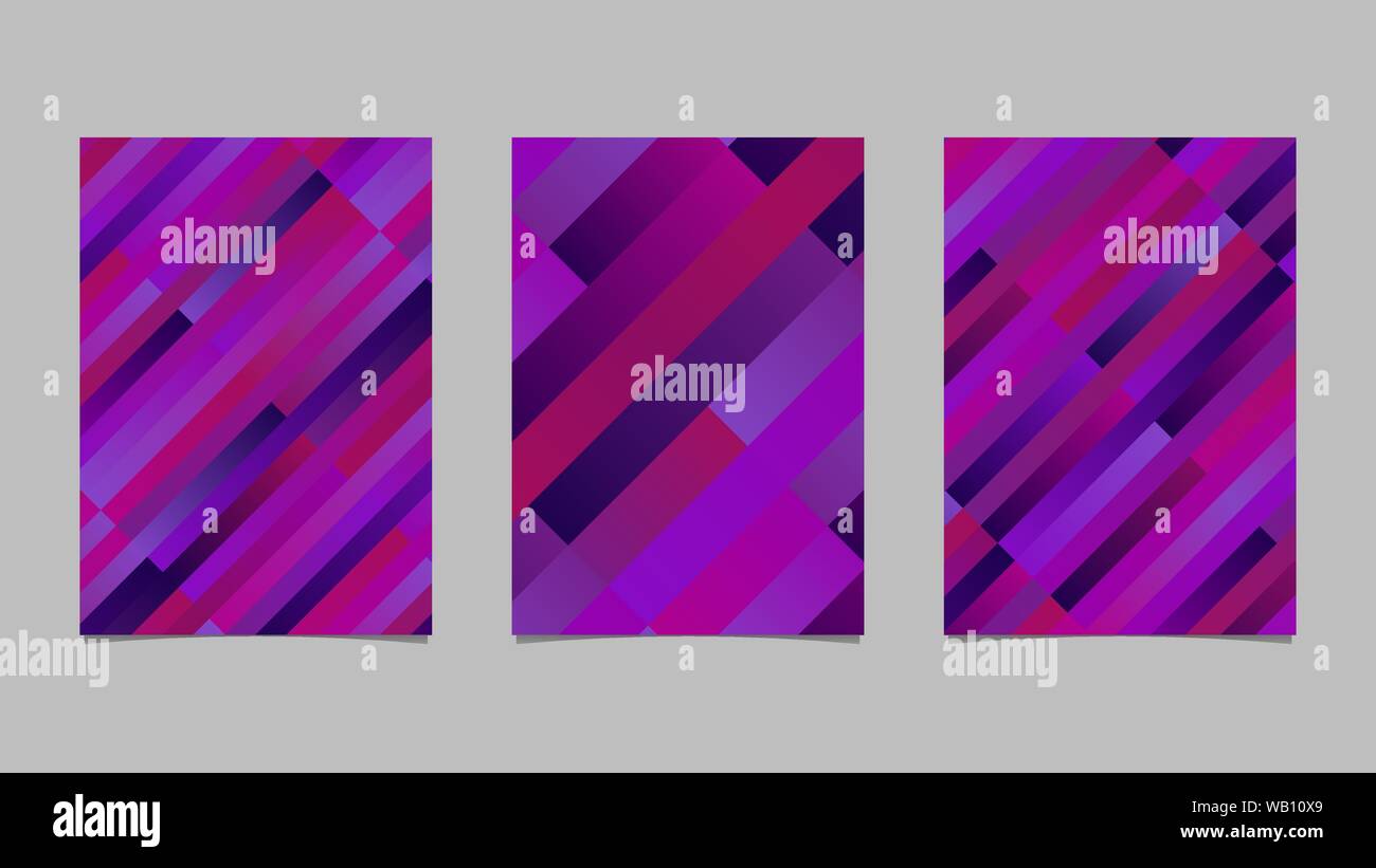 Geometrical trendy gradient diagonal rectangle flyer background collection - abstract vector ...