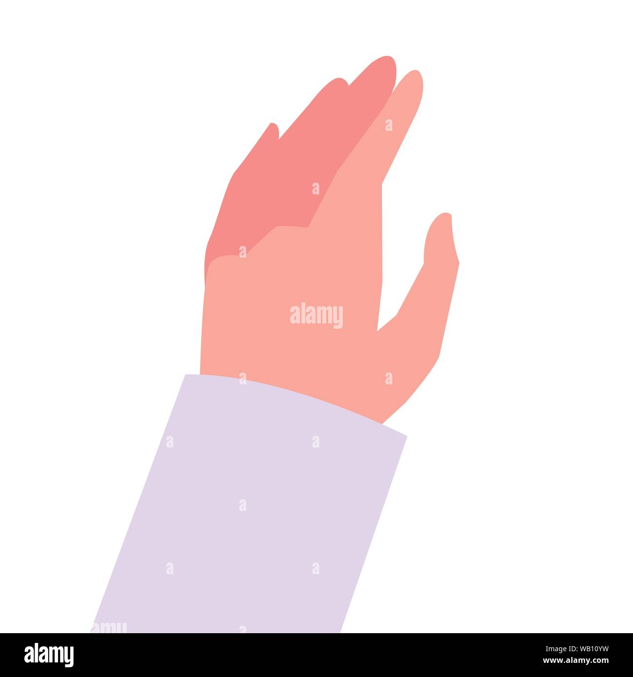 hand on white background icon vector illustration Stock Vector Image ...