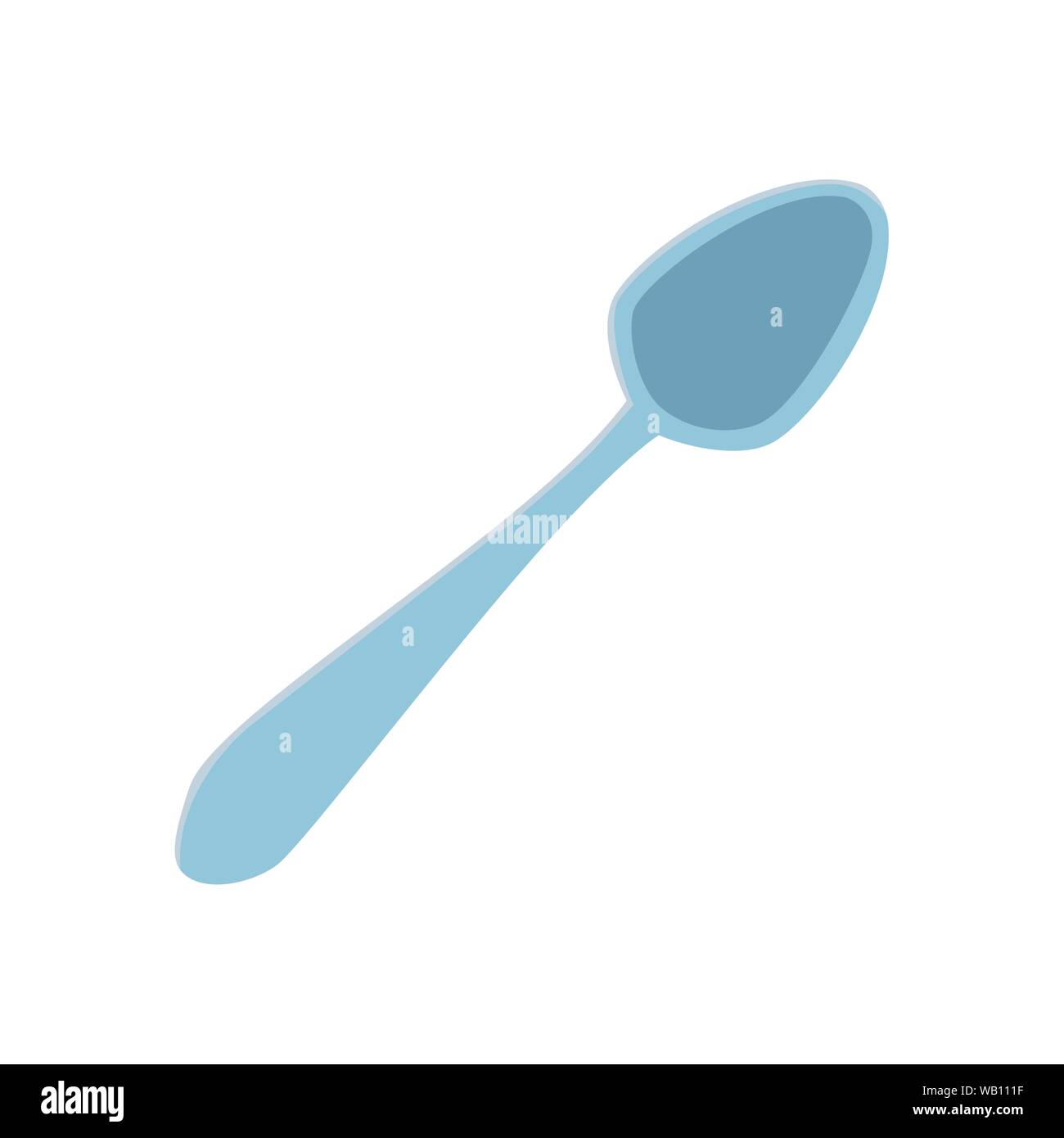 spoon utensil on white background preparation cooking vector ...