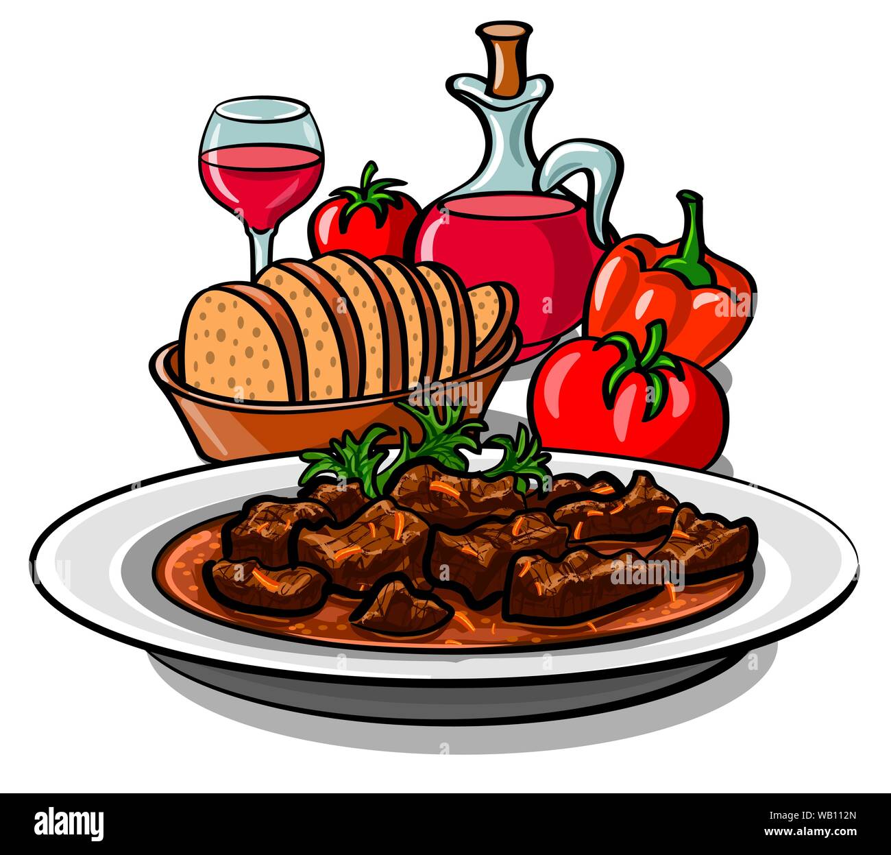 Hungarian meal Stock Vector Images - Alamy