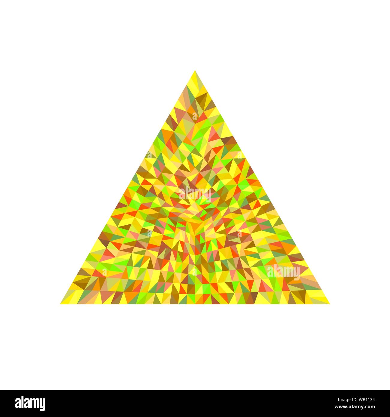 Geometrical abstract tiled mosaic triangle symbol - colorful vector ...