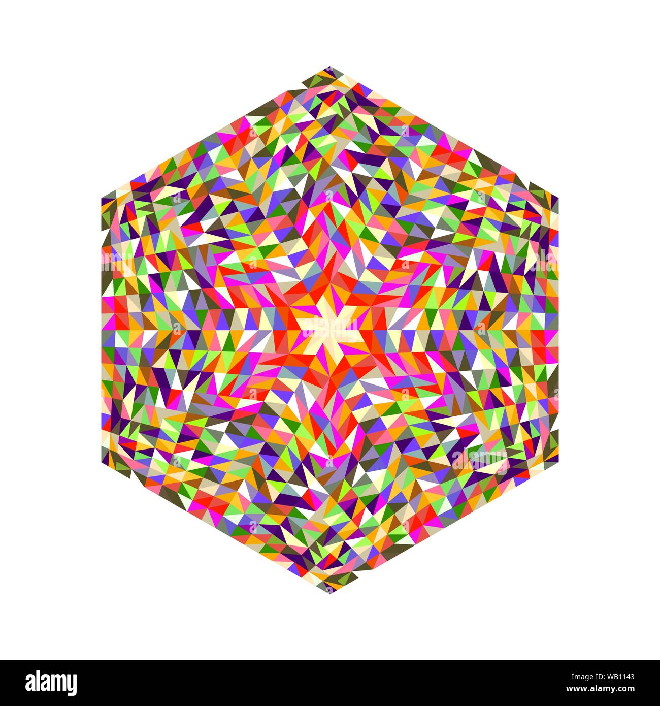 Colorful isolated mosaic polygon logo template - geometrical vector ...