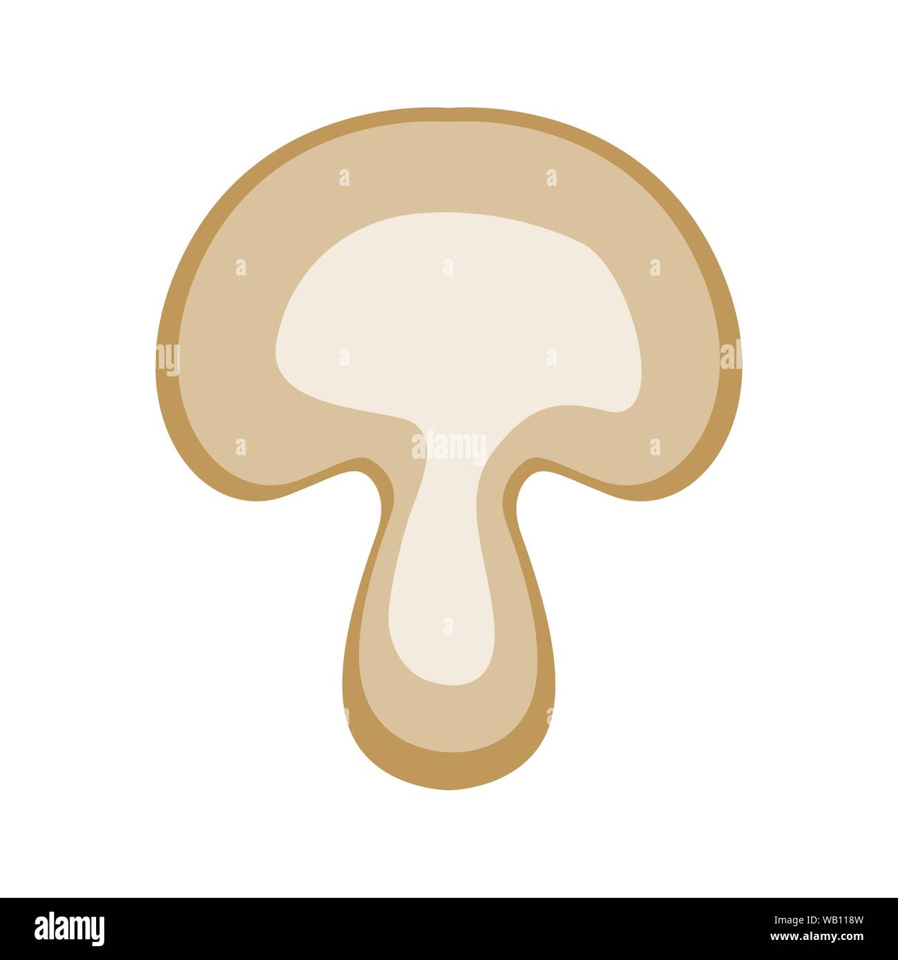 mushroom on white background preparation cooking vector illustration ...