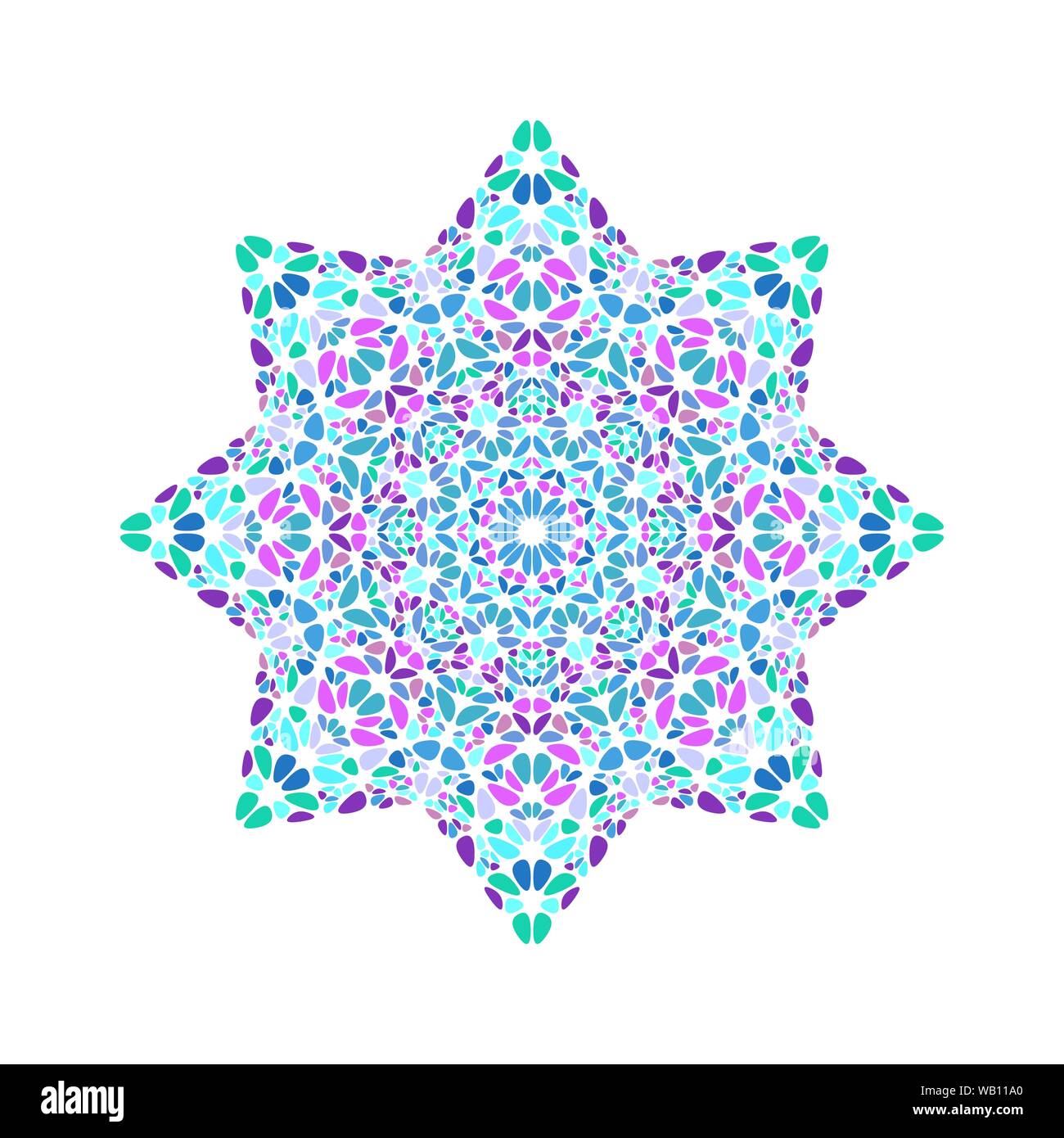 Abstract stone star polygon - geometrical colorful vector design ...
