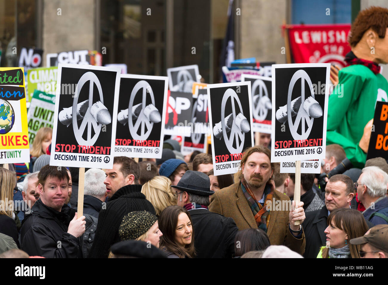 CND’s (Campaign For Nuclear Disarmament), Stop Trident national demo ...