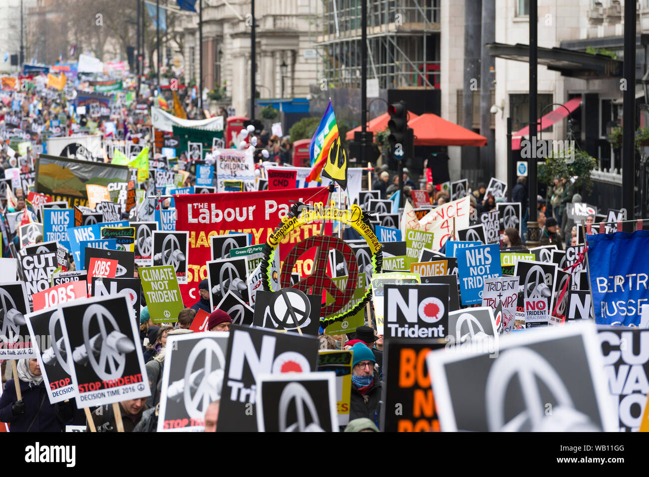 CND’s (Campaign For Nuclear Disarmament), Stop Trident national demo ...