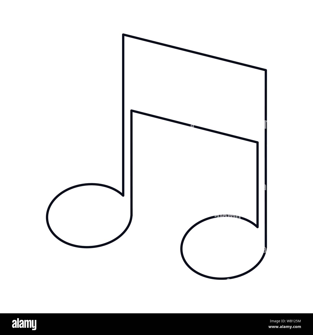 musical note equalizer music sound design vector illustration outline ...