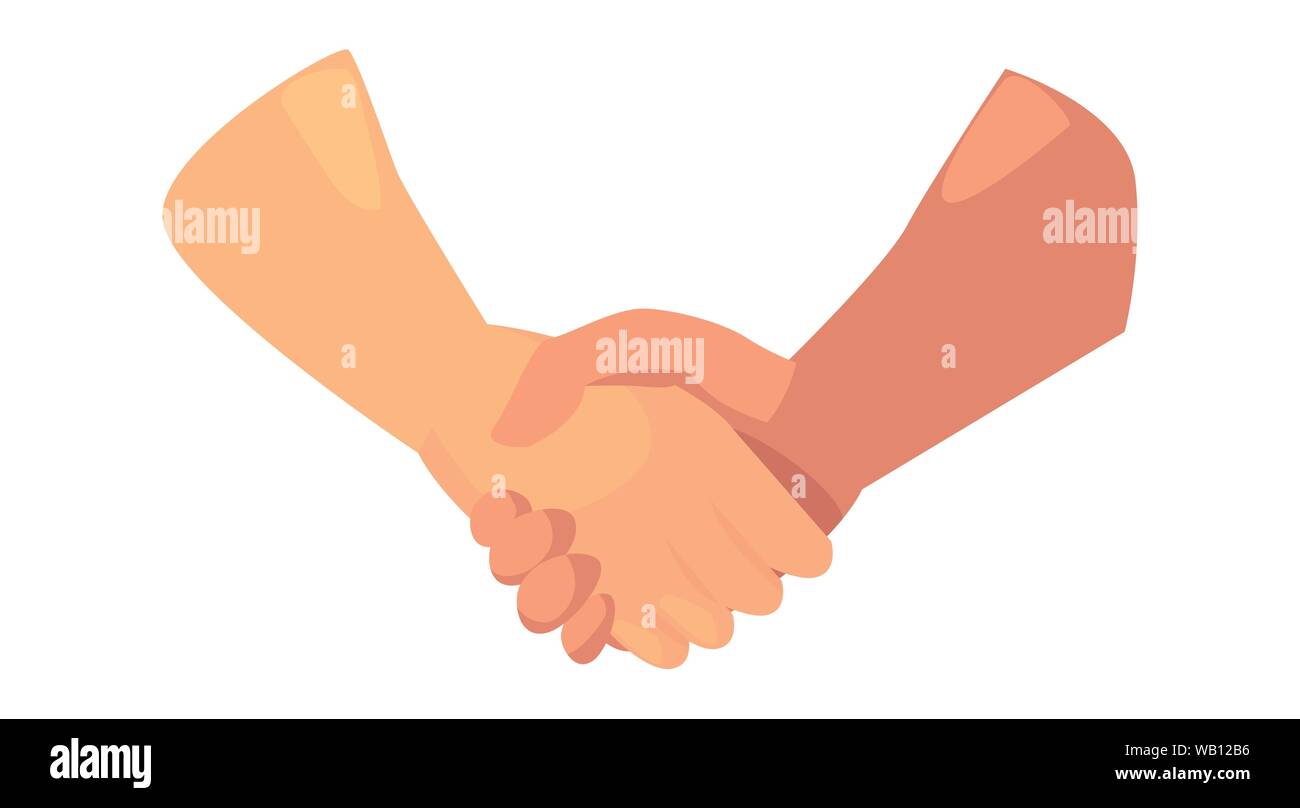 handshake icon flat design linear vector illustration Stock Vector ...