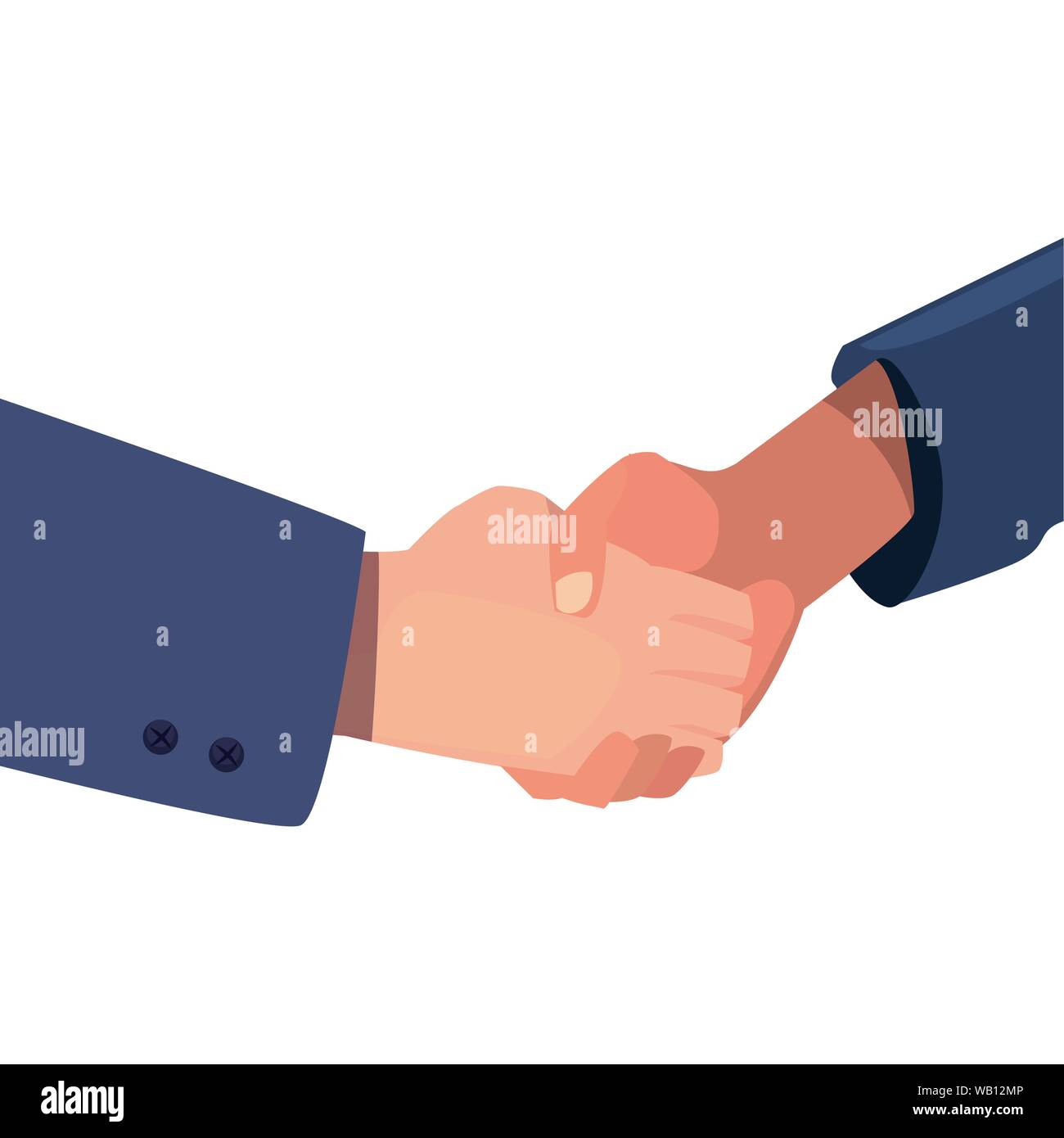 handshake business cartoon flat design vector illustration Stock Vector ...