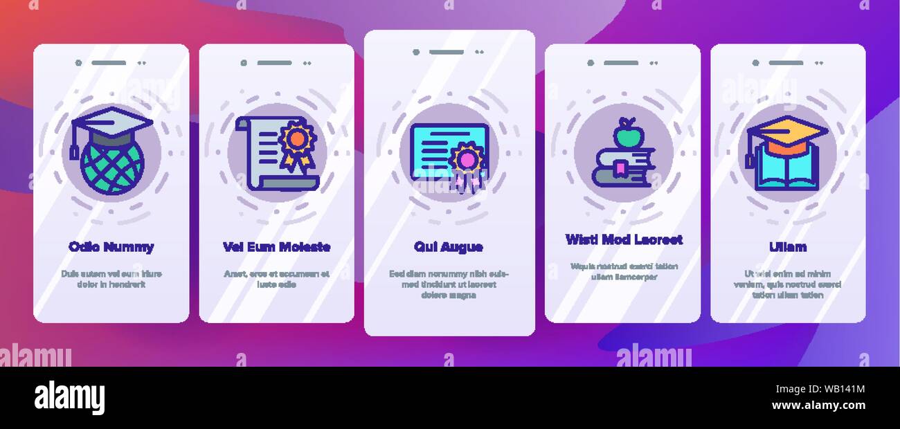 Graduation Onboarding Vector Stock Vector Image & Art - Alamy