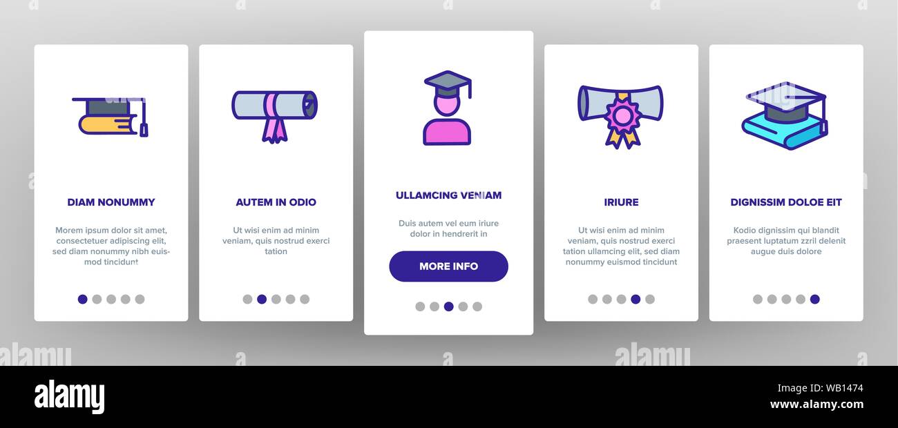 Graduation Onboarding Vector Stock Vector Image & Art - Alamy