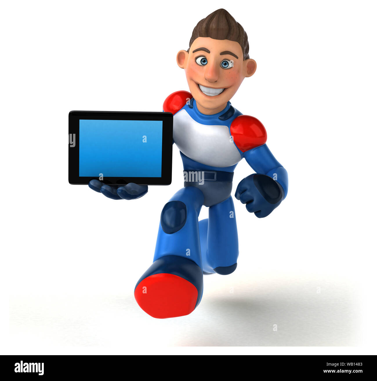 Cartoon illustration tablet super hero hi-res stock photography and ...